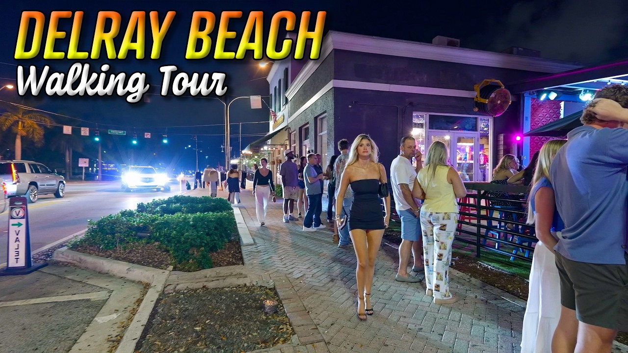 Delray Beach Florida Nightlife - Walking Tour - YouTube