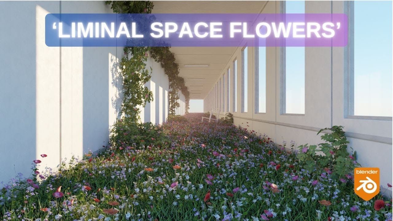 Liminal Space Flower Hallway Blender Animation - YouTube