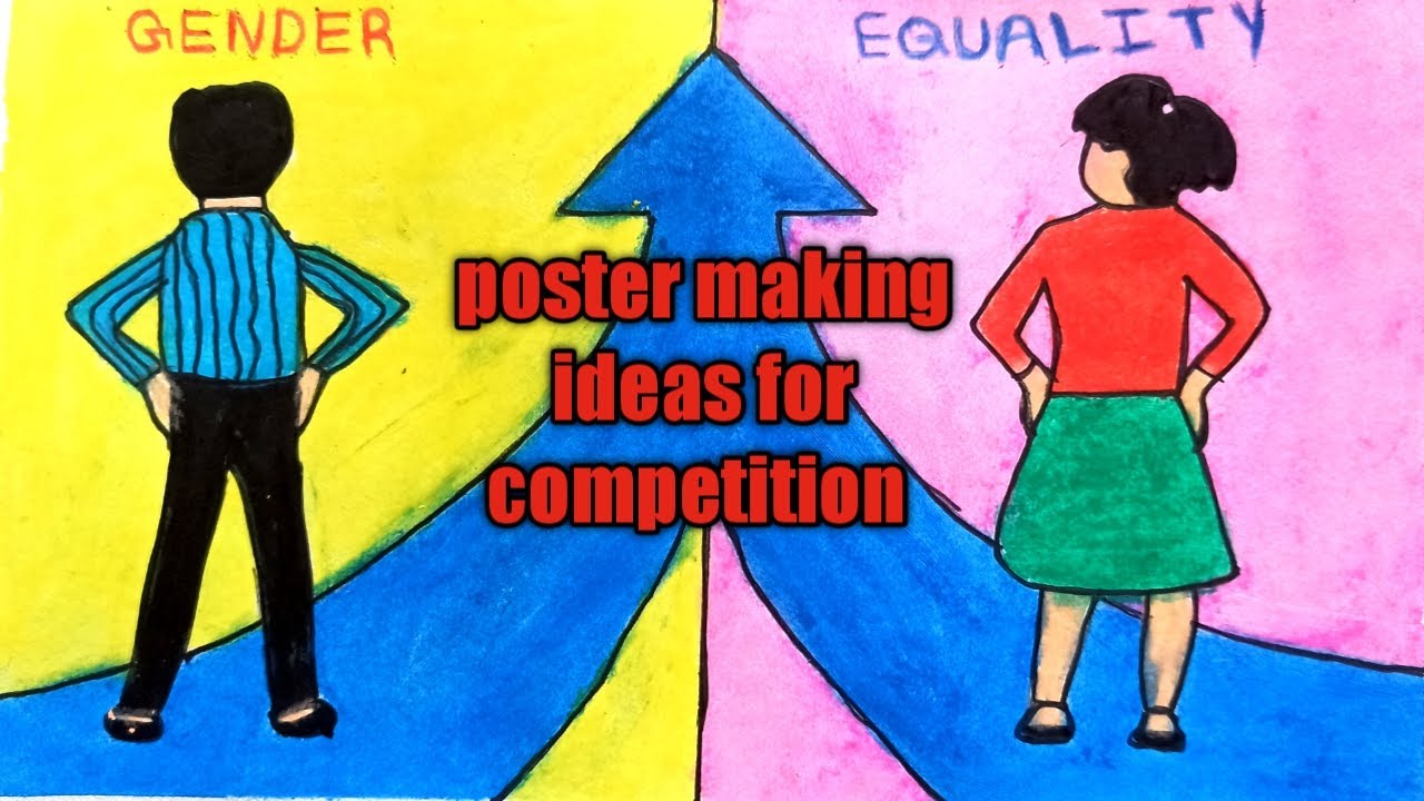 how to draw gender equality step by step#gender equality Drawing - YouTube