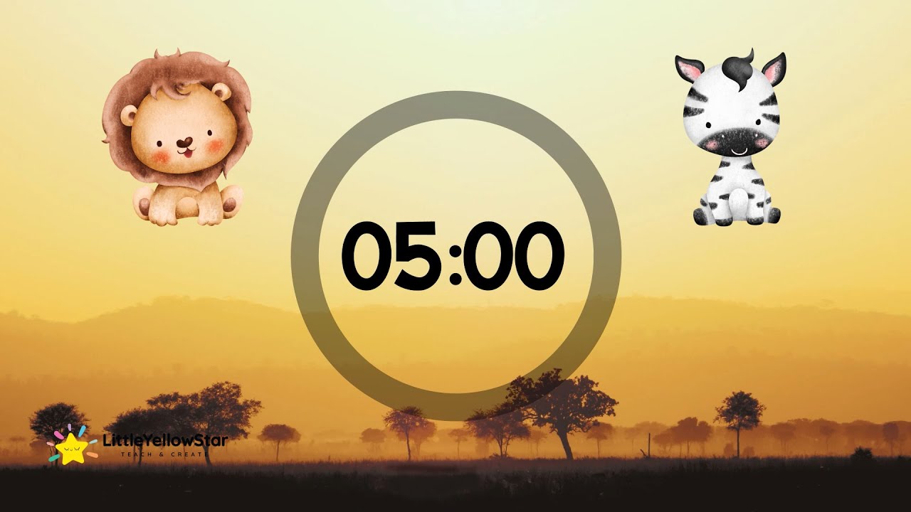 African Safari Timer – 5 Minutes Countdown Timer For Kids With Music ...
