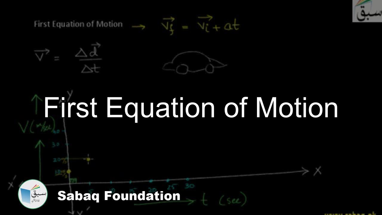 First Equation of Motion, Physics Lecture | Sabaq.pk - YouTube