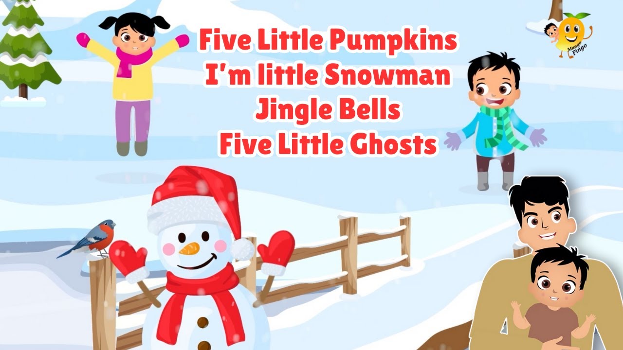 🎄 Christmas Song For Kids 🎅 | Five Little Ghosts | I am a Little ...