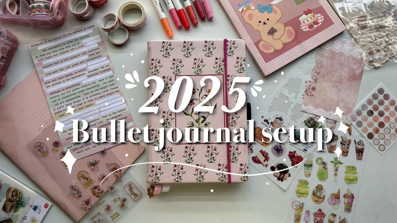 2025 Bullet Journal Setup 🌸 | Starting A New Journal | Plan With Me ...