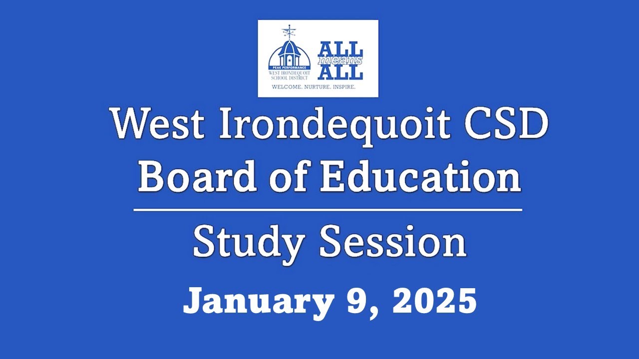 Jan. 9, 2025 Board of Ed. Study Session - YouTube