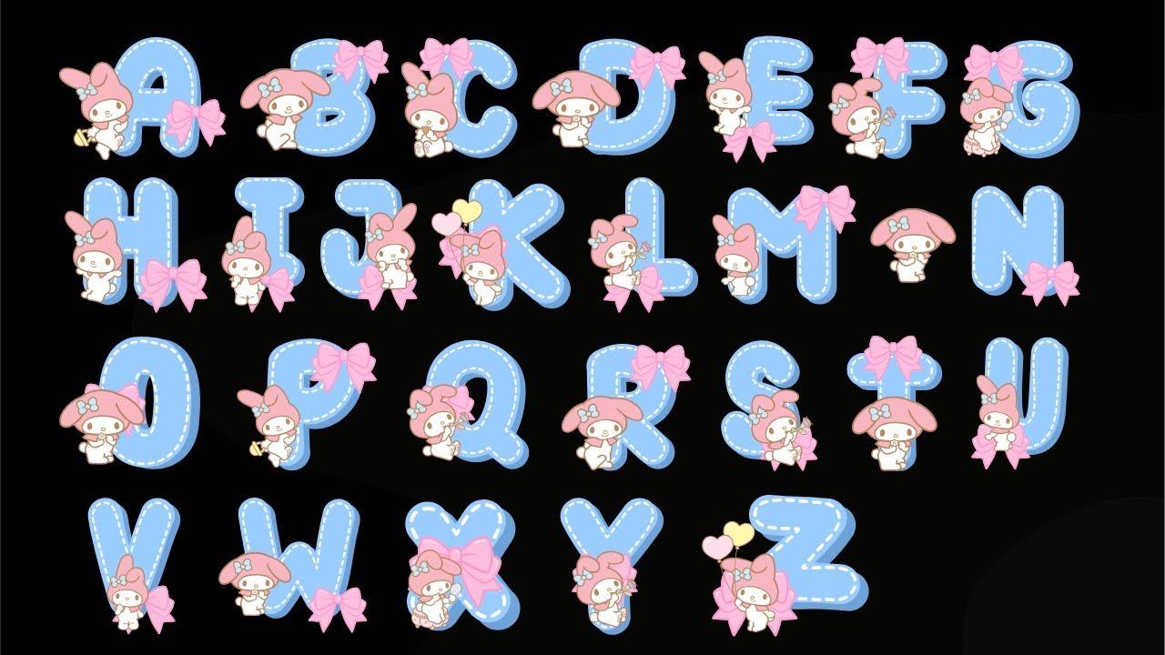 ABC Song with Melody Pink Bow Letters for Toddlers | Fun Alphabet Song ...