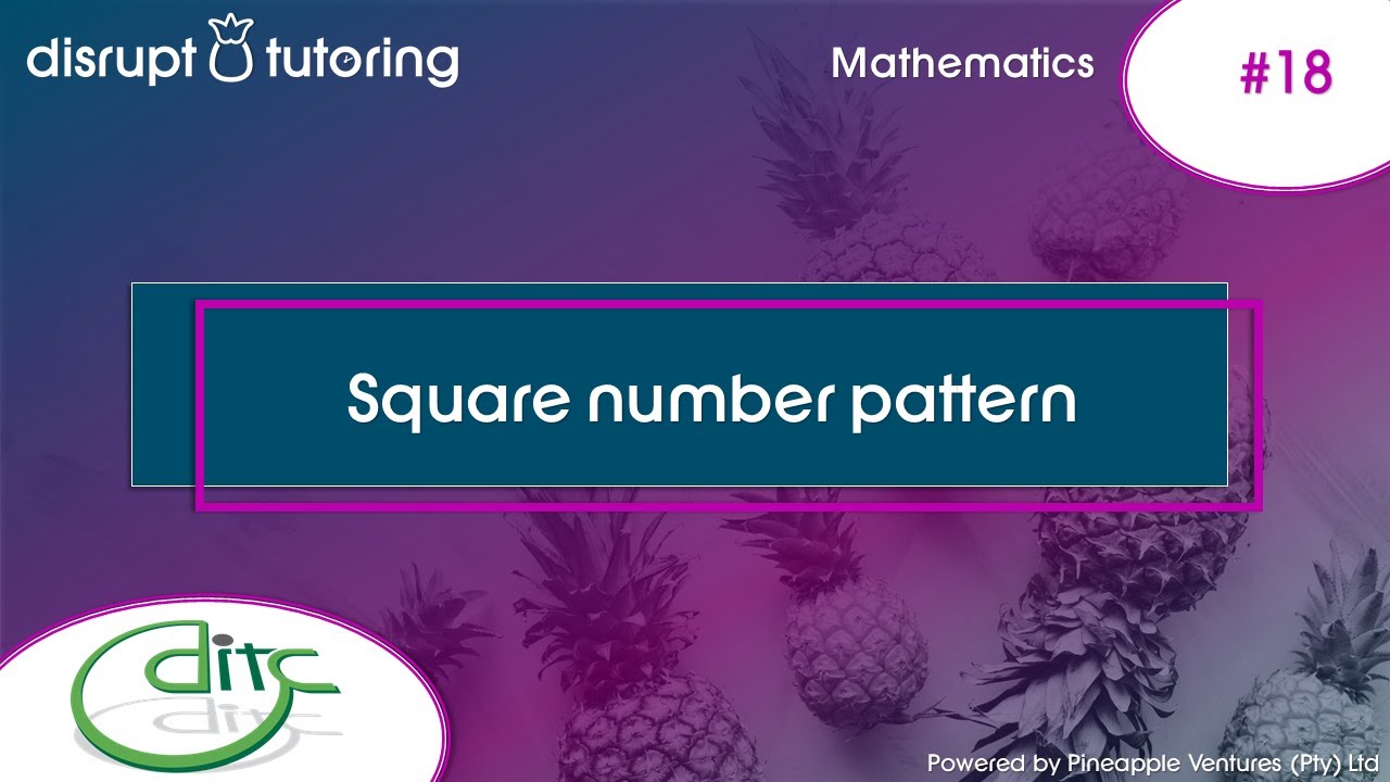 #18 Square number pattern - YouTube