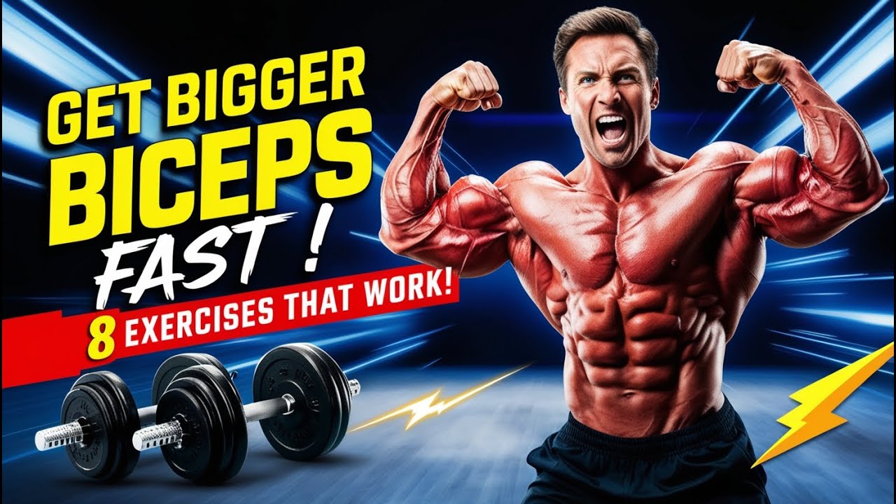 GET BIGGER BICEPS FAST WITH THESE 8 EXERCISES - YouTube