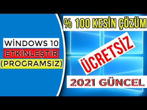WİNDOWS 10 PROGRAMSIZ ETKİNLEŞTİRME TEK SEFERDE YAPACAKSINIZ 2021 GÜNCEL