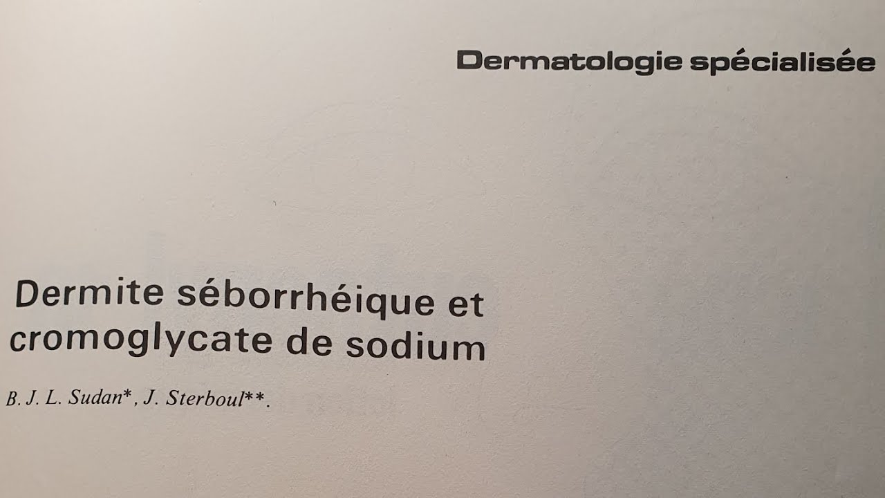Cromoglycate de sodium, eau de mer, Lithioderm et sels de la Mer Morte ...