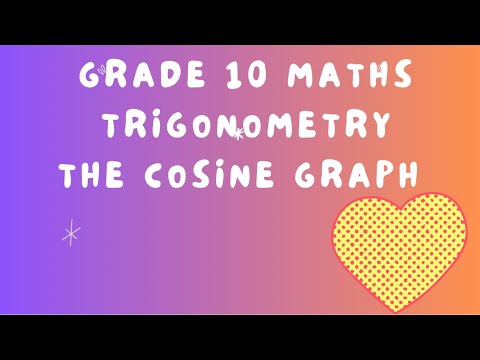 Grade 10 Maths Trig Graphs - The Cosine Graph - YouTube