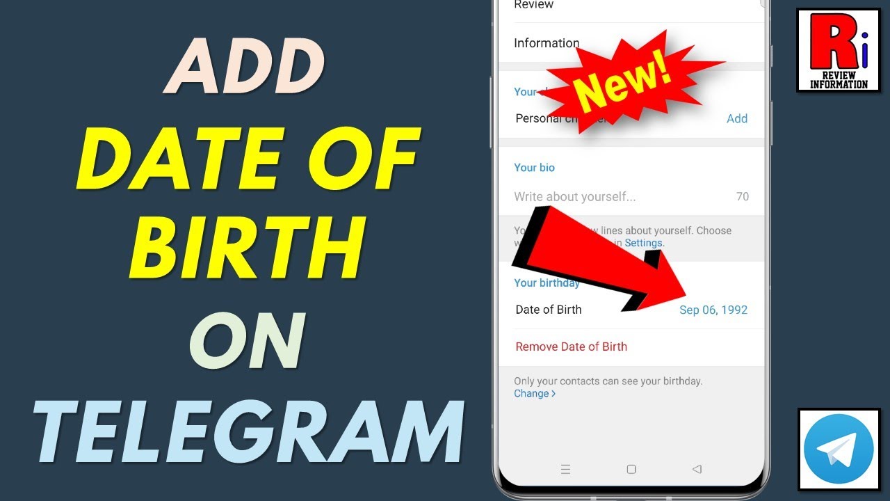 How to Add Your Date of Birth on Telegram Messenger (New Update) - YouTube