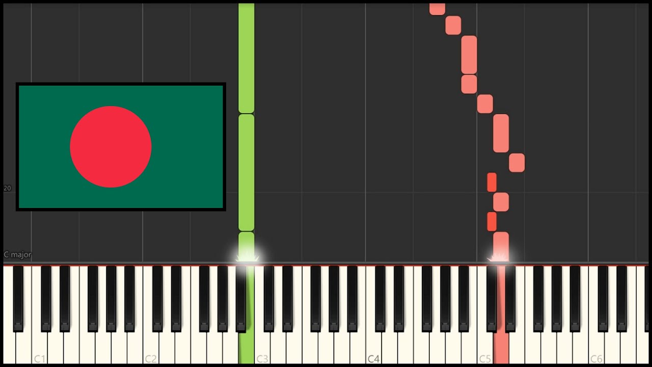 Bangladesh National Anthem - Amar Sonar Bangla (Piano Tutorial) - YouTube