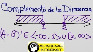 Operaciones con intervalos complemento de una diferencia | Doovi