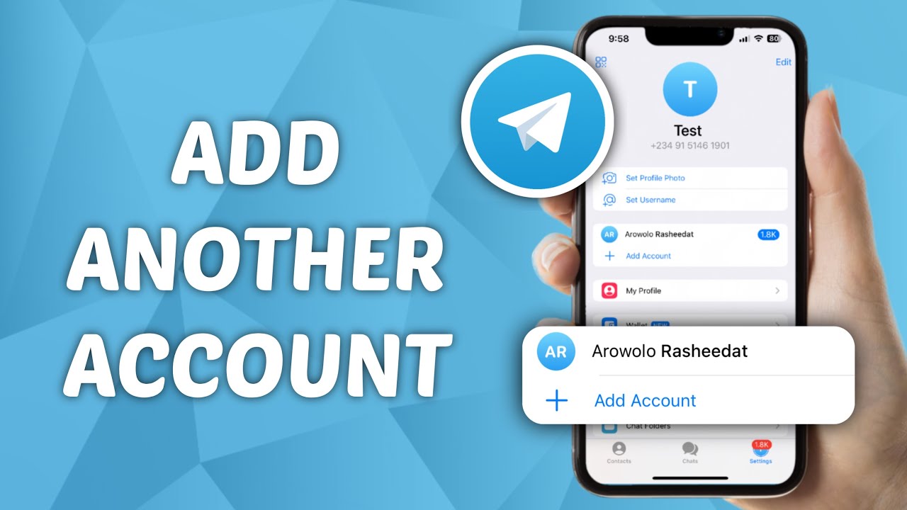 How to Add Another Account on Telegram iPhone - YouTube