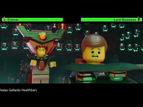 The LEGO Movie (2014) Think Tank Scene with healthbars 1/2