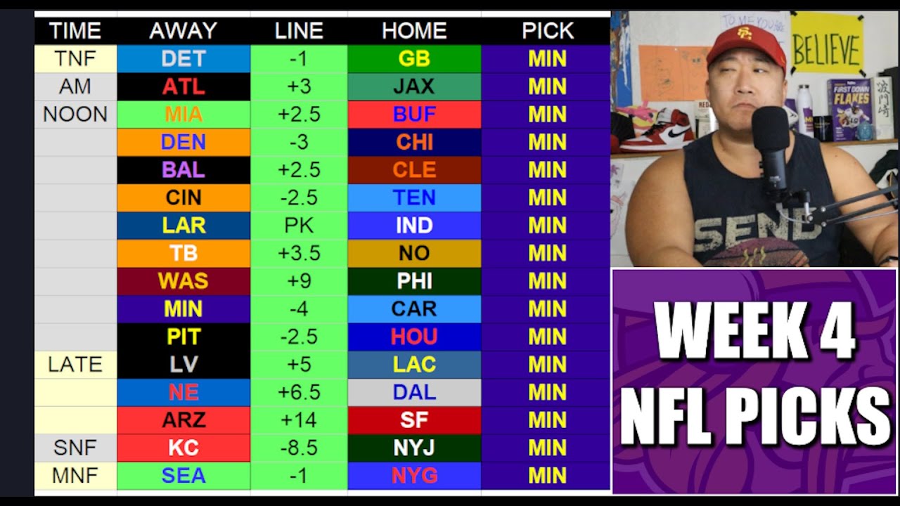 Week 4 NFL Picks! - YouTube