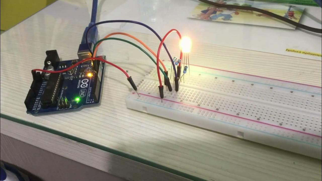 ARDUINO PROJECT 04 RGB LED fading all colors - YouTube