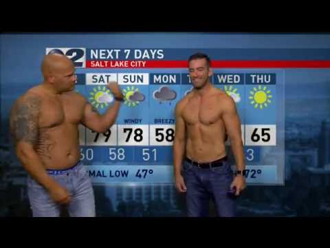 Utah Firefighters Give Shirtless Weather Forecast on LIVE TV - YouTube