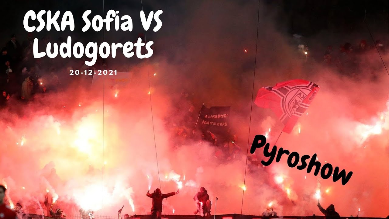 CSKA Sofia vs Ludogorets, pyroshow by CSKA Sofia fans. Game suspended ...