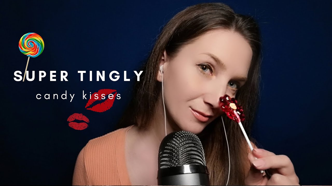 ASMR | Candy Licking ~ Plucking Your Anxiety ~ Crisp & Tingly Kisses 💜 ...