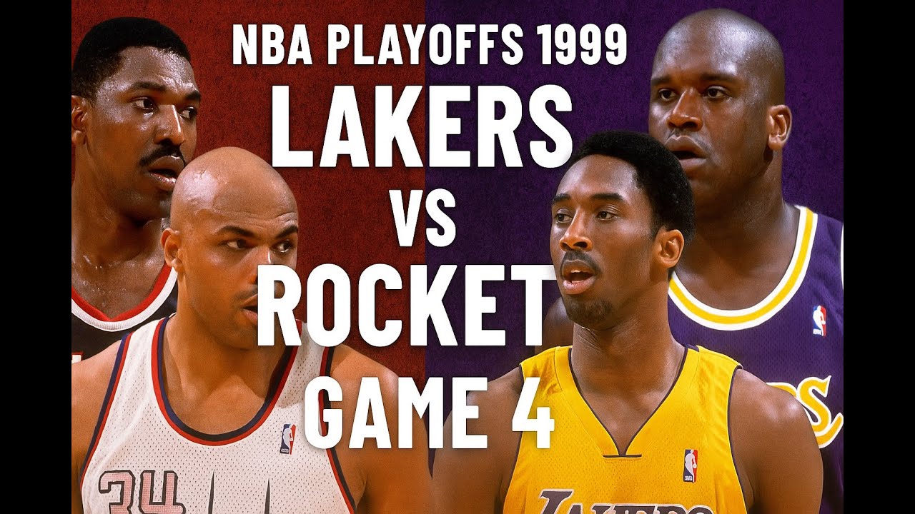 NBA PlayOffs 1999 Round 1 Lakers vs. Rockets Game 4 Kobe Bryant Full ...
