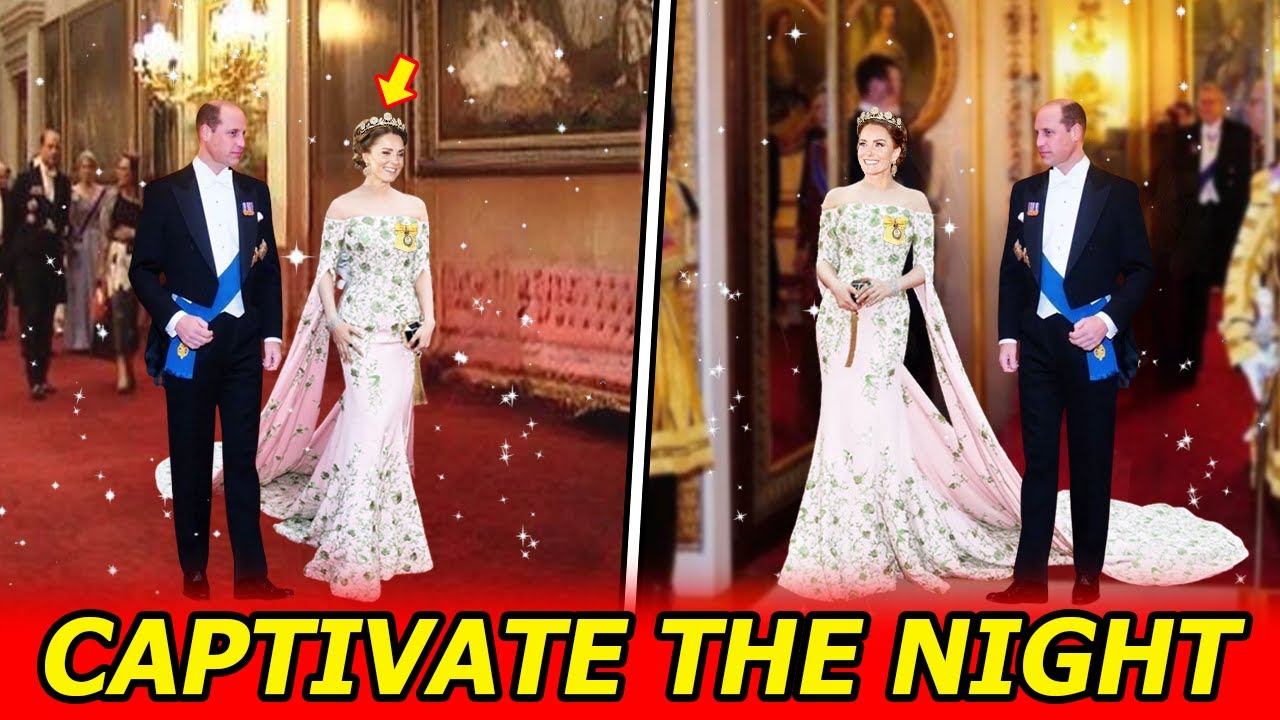 Catherine LOOKS ELEGANT In Strathmore Rose Tiara And Lavish White Gown ...