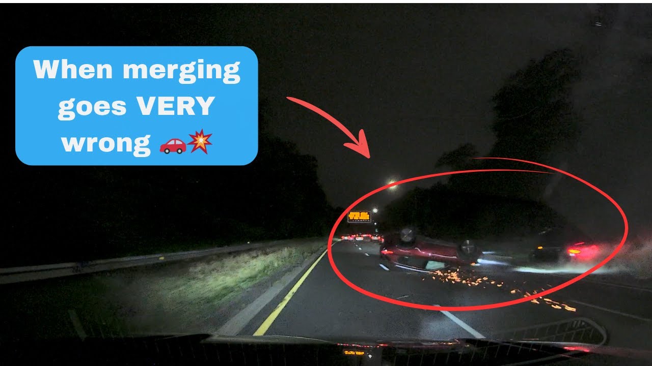 Dashcam Accident: Red SUV Flips in High-Speed Crash on Parkway ...