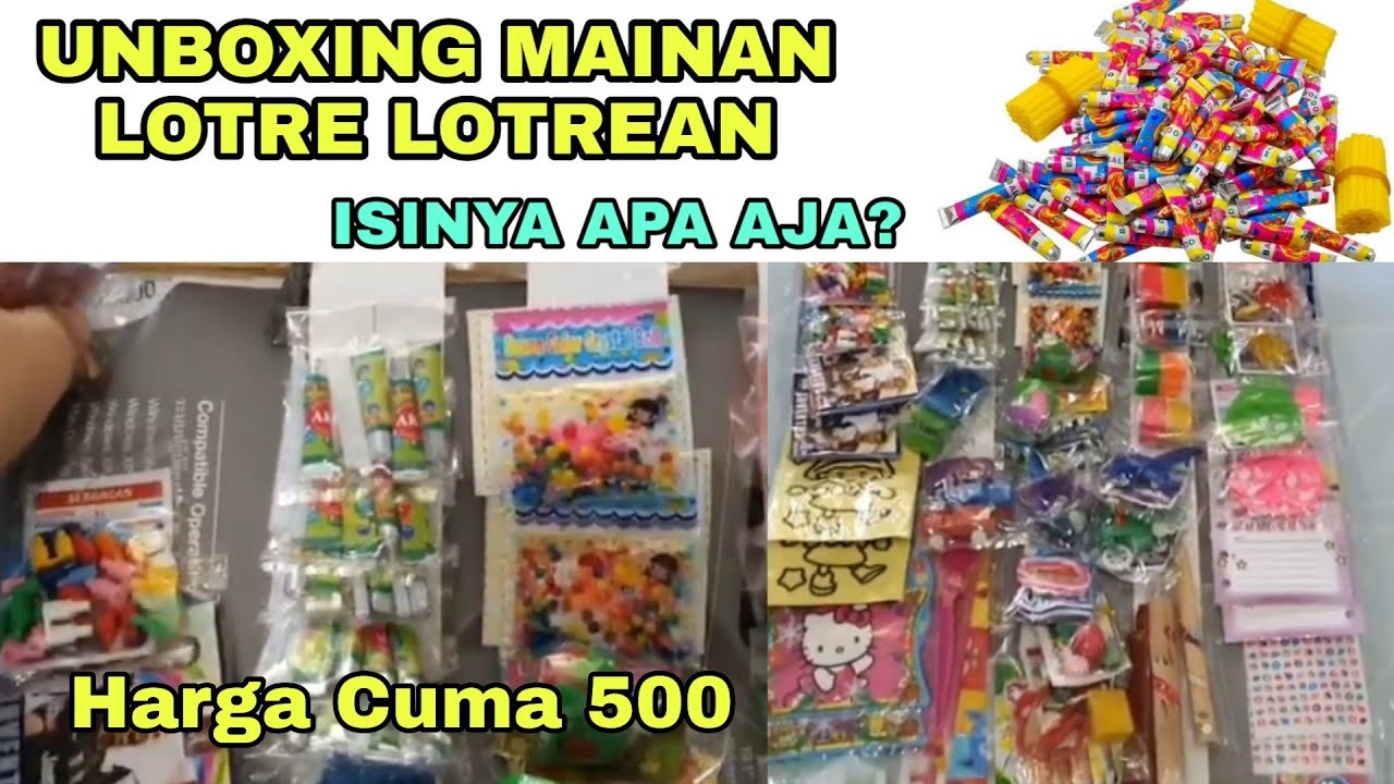 UNBOXING MAINAN LOTRE WARUNG JAMAN KECIL. HARGA 500 RUPIAH - YouTube