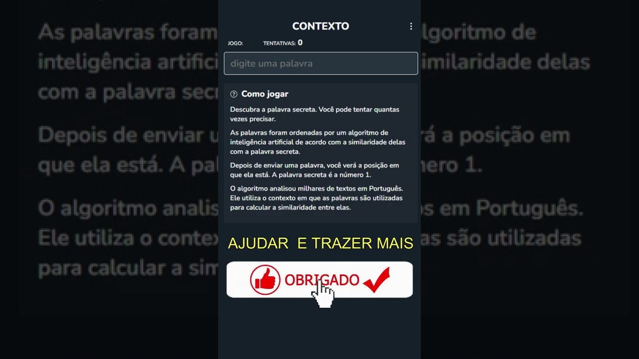 RESPOSTA JOGO CONTEXTO.ME #79 - YouTube