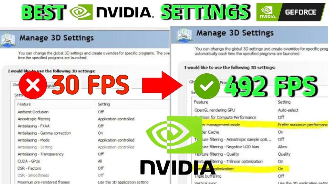 Nvidia Control Panel Best Settings for Gaming & Performance - YouTube
