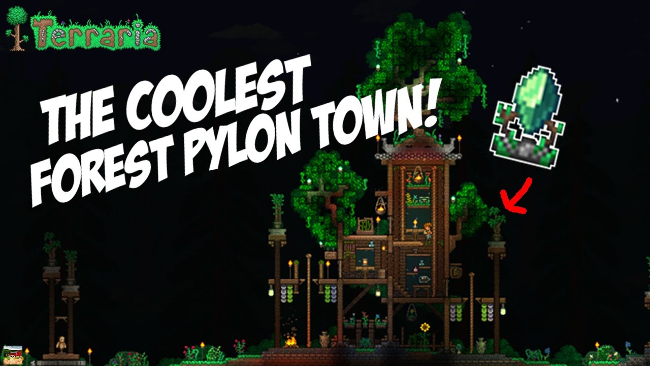 I built the COOLEST Forest Pylon town in Terraria - YouTube