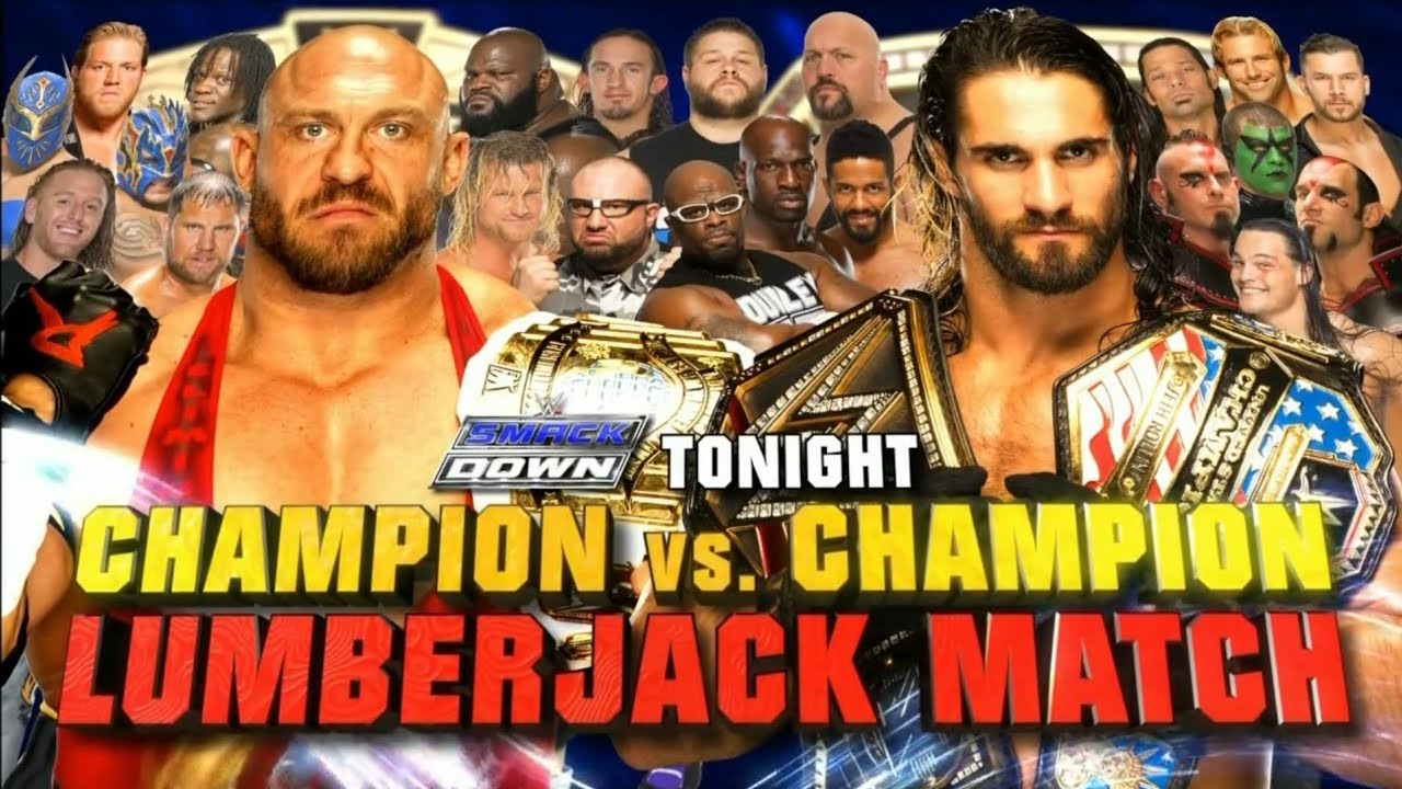 Seth Rollins Vs Ryback - Champion Vs Champion Lumberjack Match - WWE ...