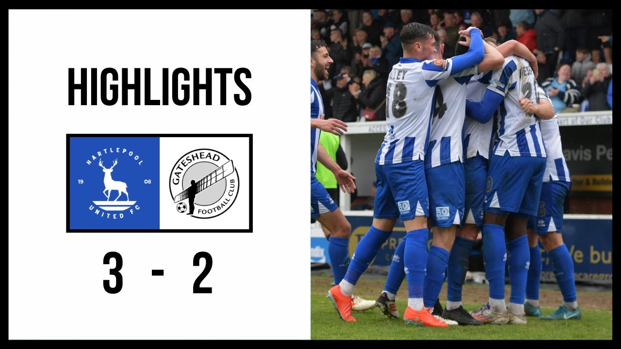 Pools claim big win over Gateshead 🤩 | Hartlepool United 3-2 Gateshead ...