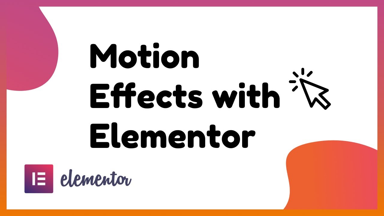 How to do Motion Effects with Elementor - YouTube