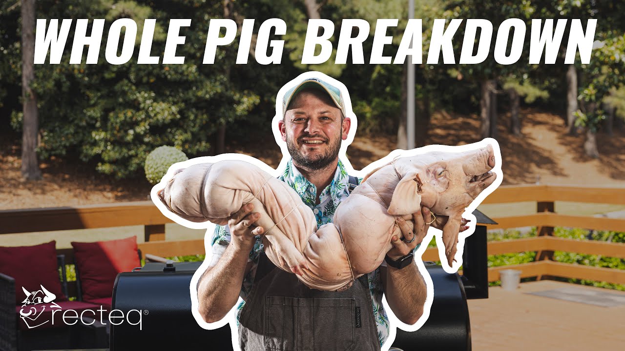 Whole Suckling Pig Breakdown #bbq #recteq #bbqlovers #grilling - YouTube