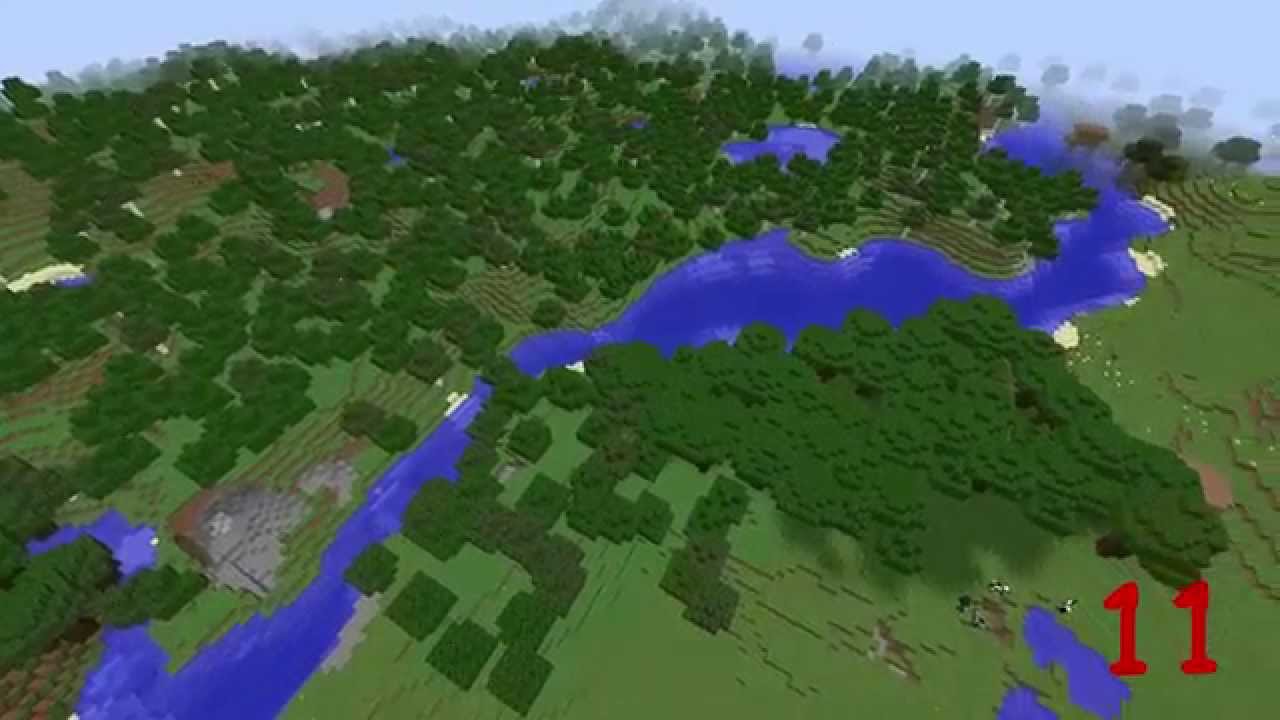 Minecraft World Generator Seed = 11 - YouTube