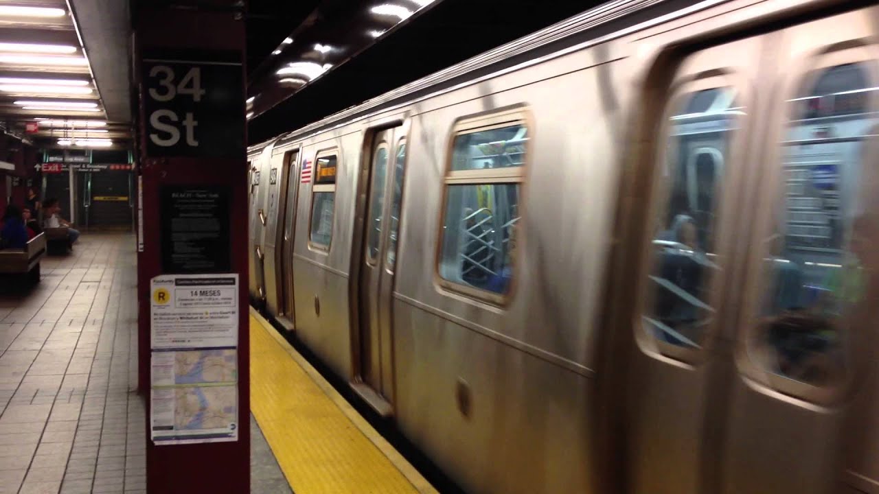 NYCT R160 R Train Departing 34th St Herald Square - YouTube