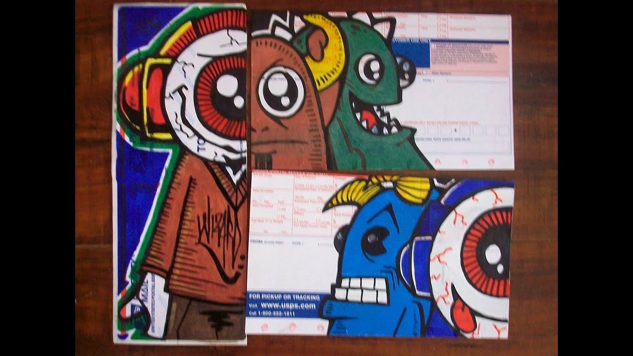 graffiti collabs by wizard - YouTube
