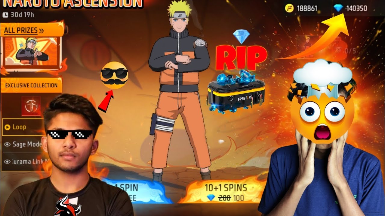 NARUTO 🤯 RIP 1MILLION DIAMOND WITH @LOKESHGAMER ! HOW TO GET FREE ...