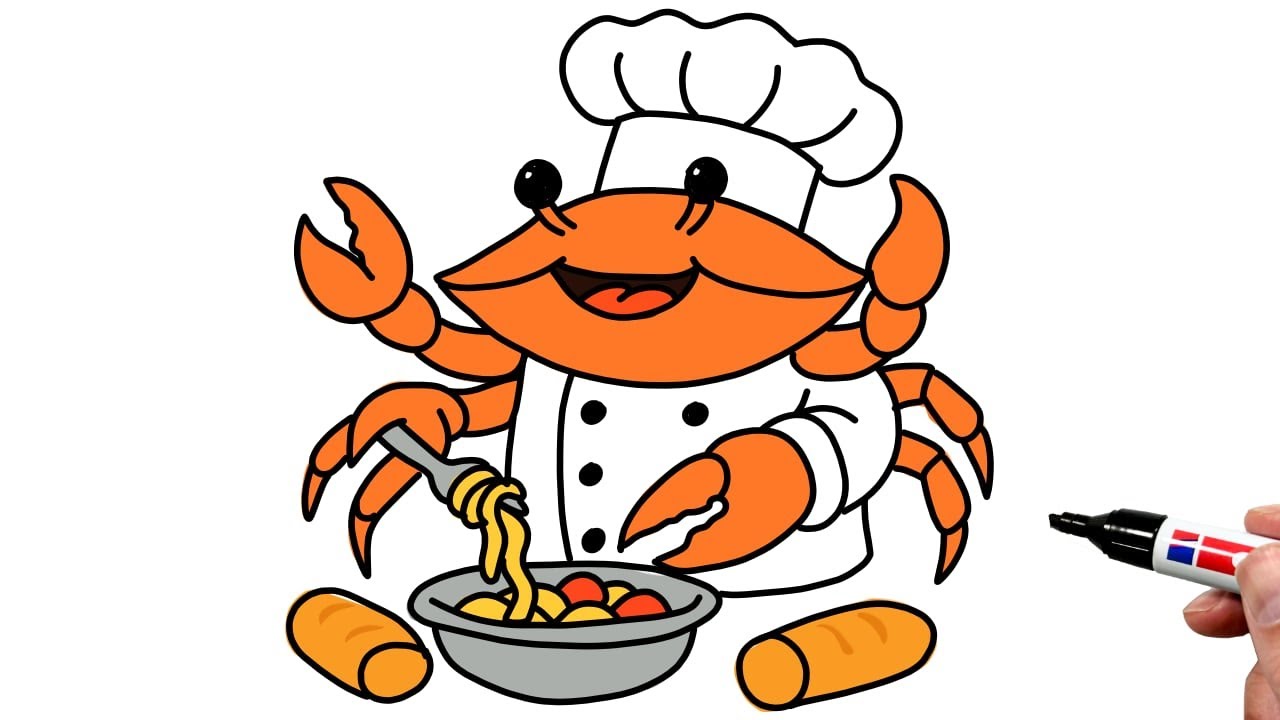 How to Draw Chef Crabacadabra - YouTube