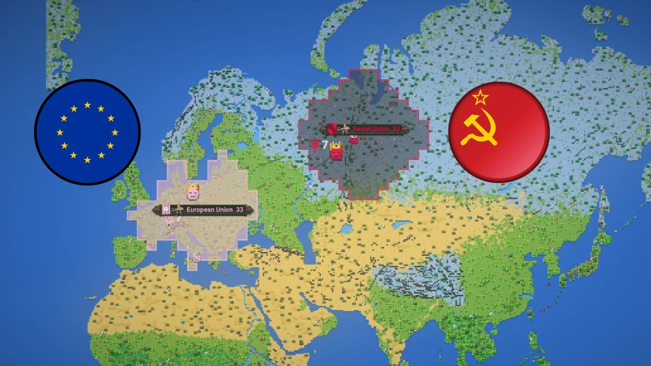 SOVIET UNION vs EUROPEAN UNION - WorldBox Timelapse - YouTube