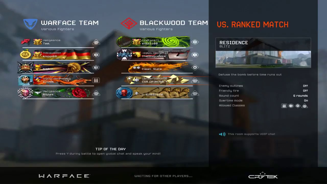 WARFACE TR CLAN WAR - YouTube