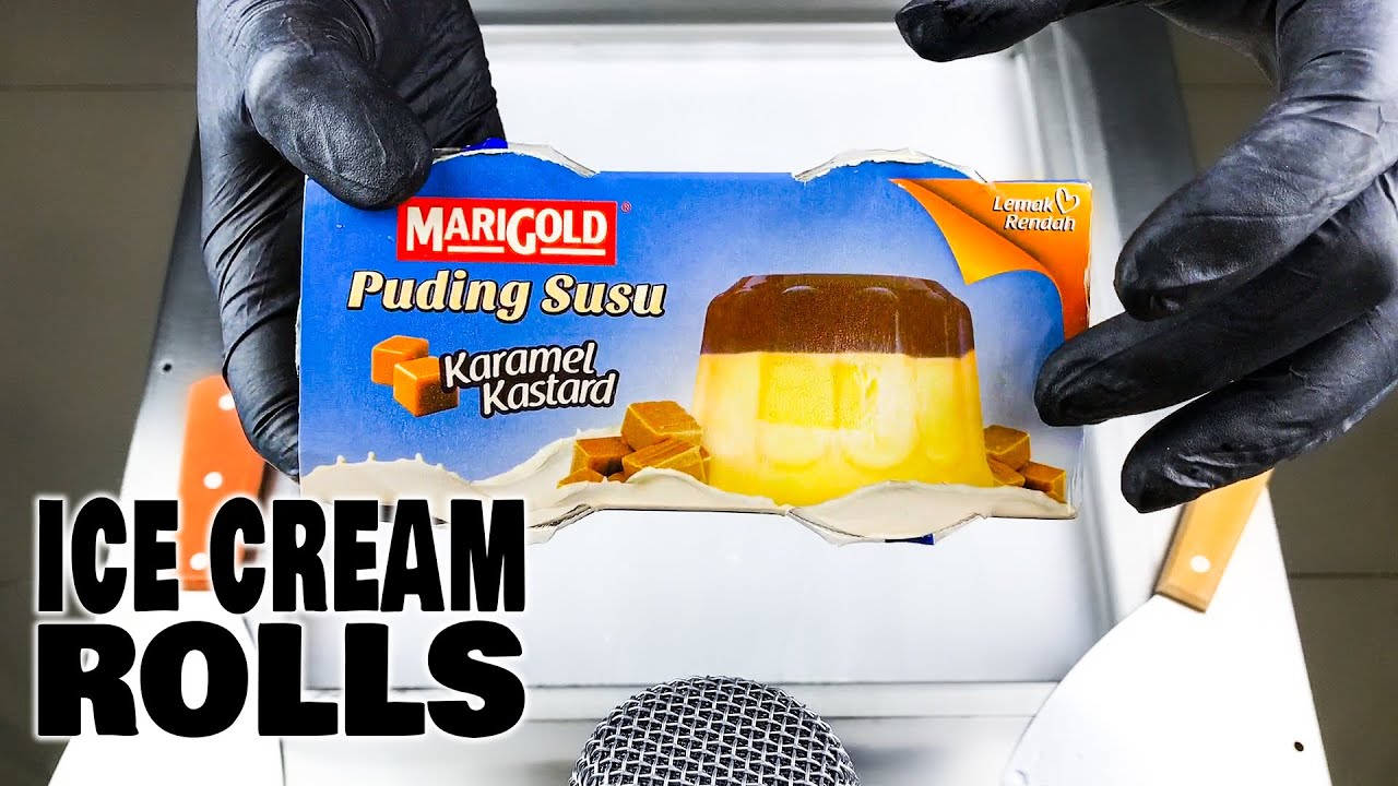 Pudding Ice Cream Rolls | How To Make Marigold Custard Caramel Milk ...