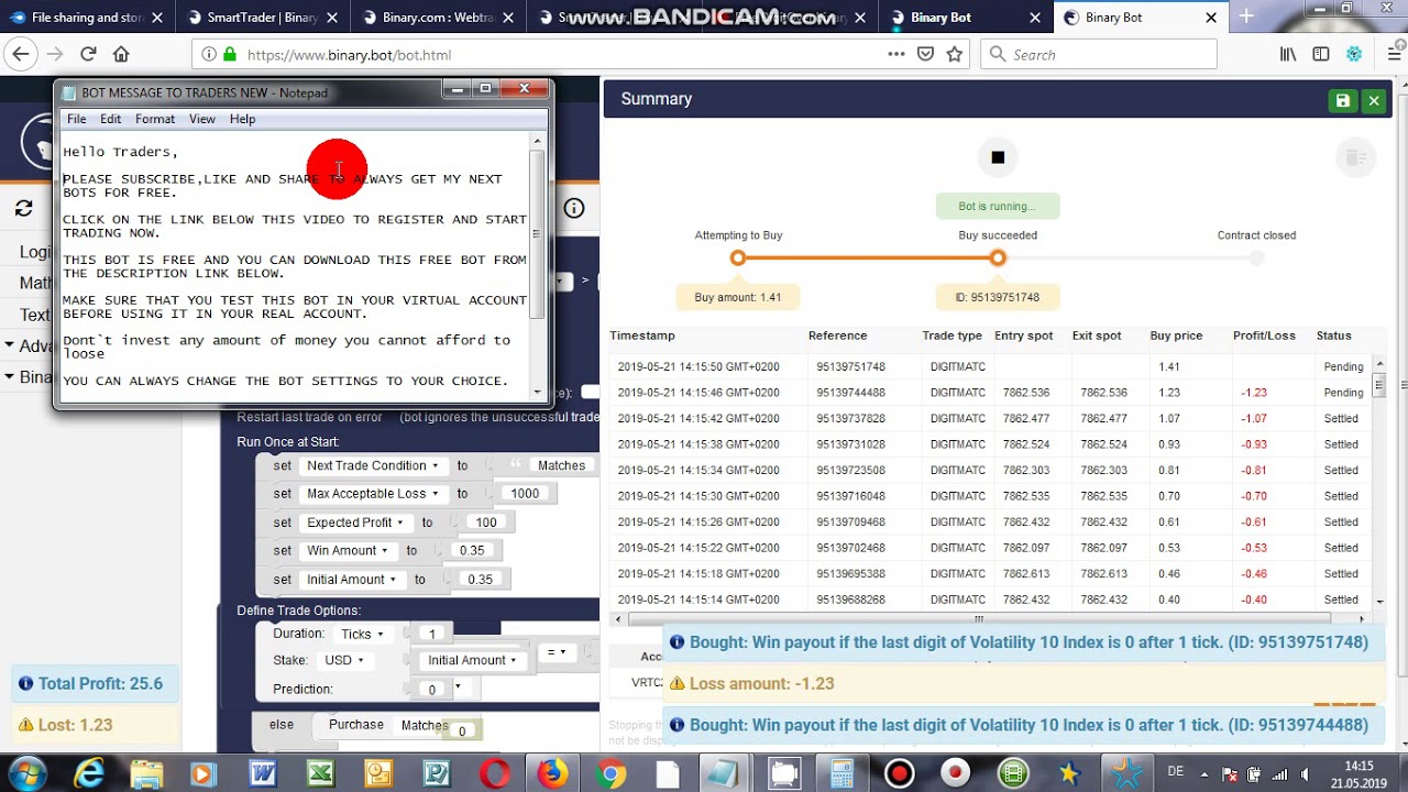 Binary 1Tick Digit Matches bot , free download - YouTube