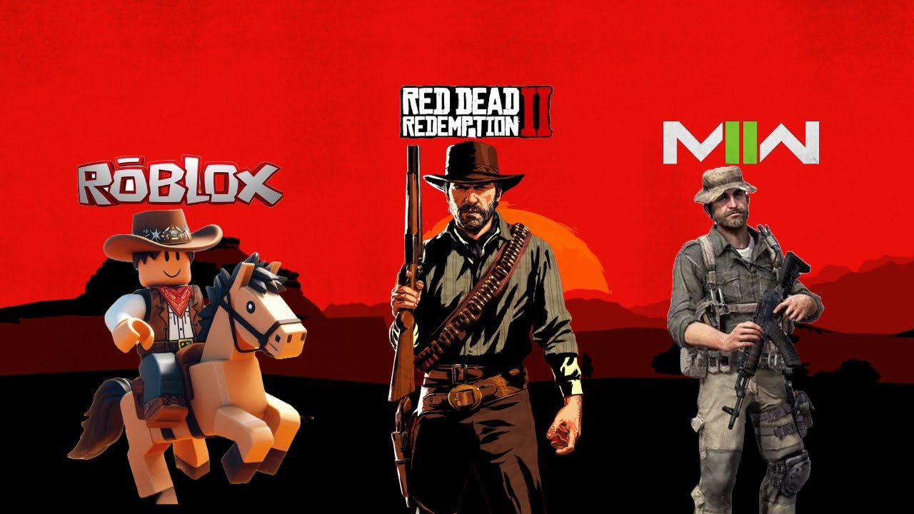 I Made a COD Modern Warfare and Red Dead Redemption Setup In Roblox ...