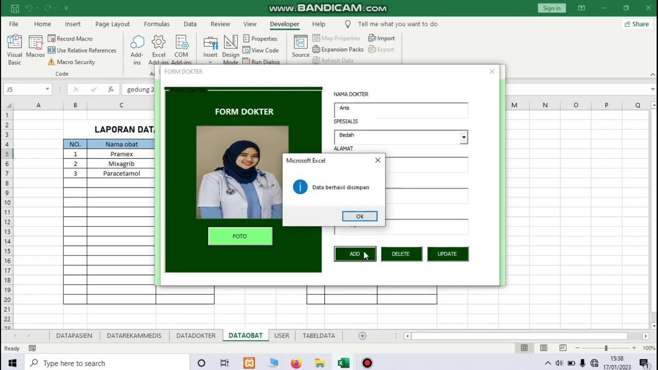 Aplikasi Rekam Medis Sederhana dengan VBA Excel - YouTube