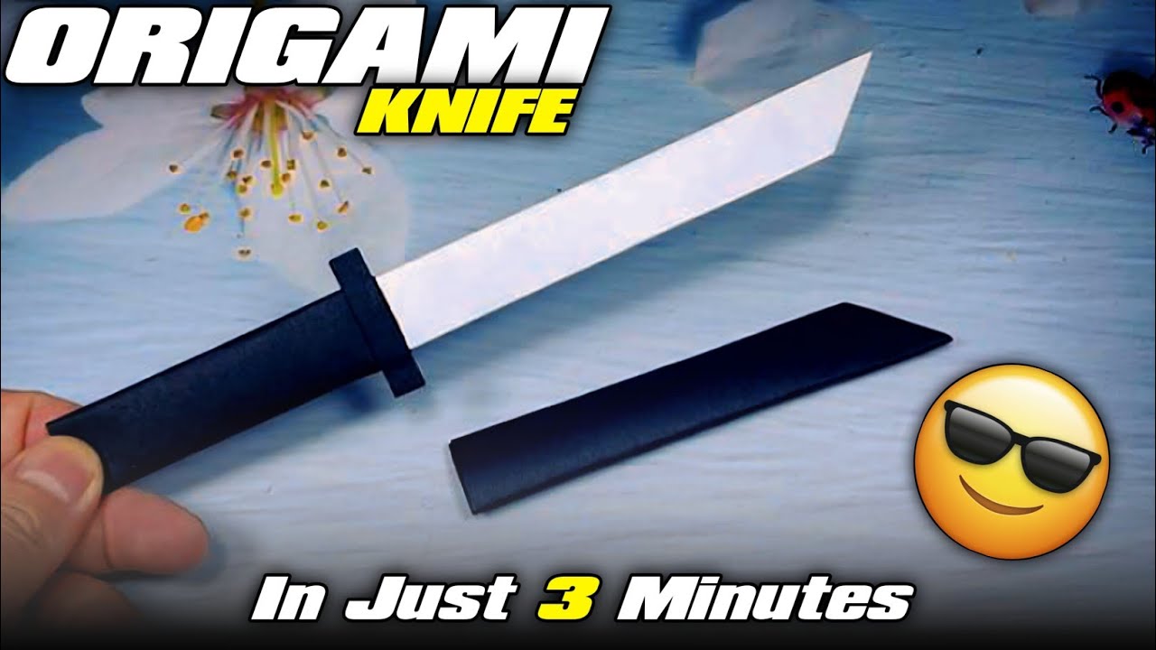 Origami Knife Tutorial: Fold a Paper Knife in 3 Minutes - YouTube