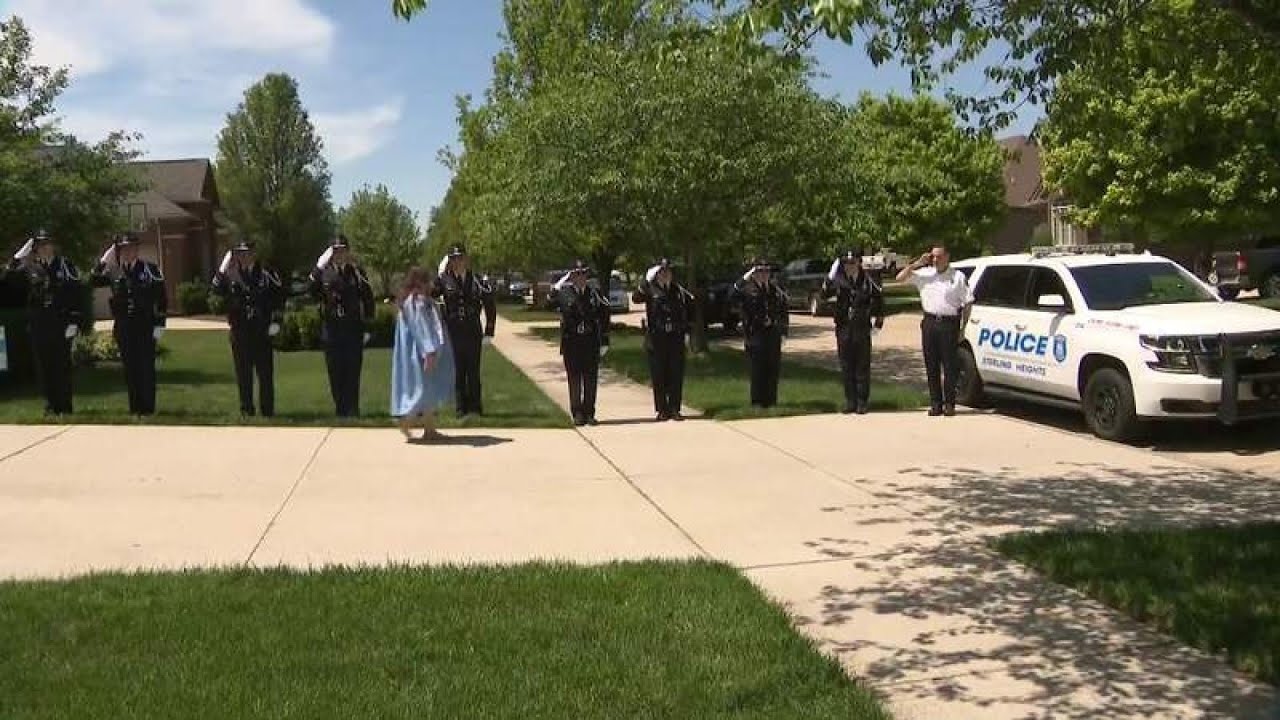 Sterling Heights police tribute high school graduate whose father was ...