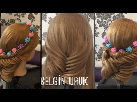 Düğün Saç  Modelleri/Örgülü Topuz Modeli