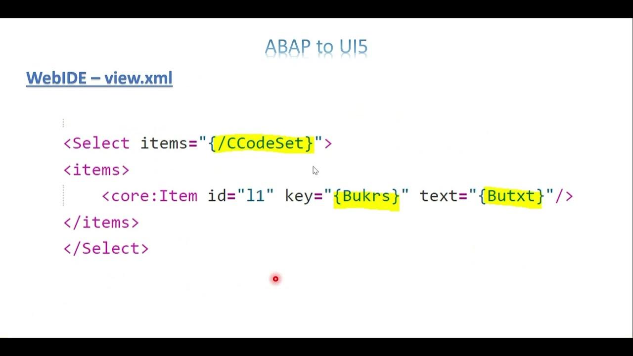 Video 5: ABAP to UI5 - OData Connectivity to screen elements - YouTube